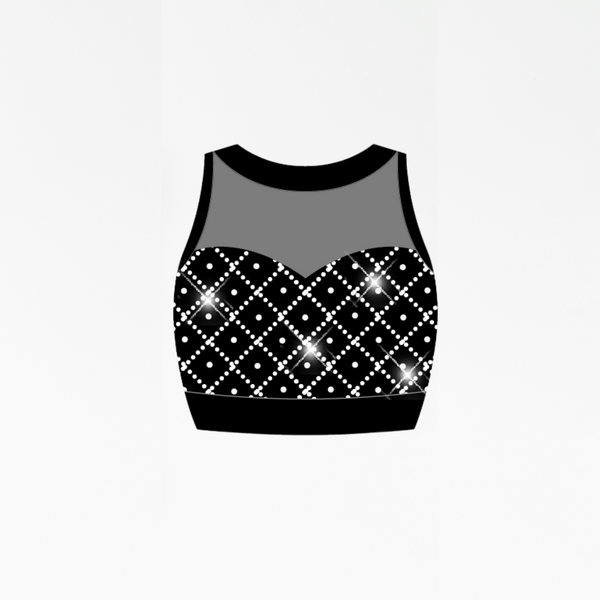 Goddess Bra with Edge2Edge Rhinestones - Black - ASP PRESALE ONLY ...